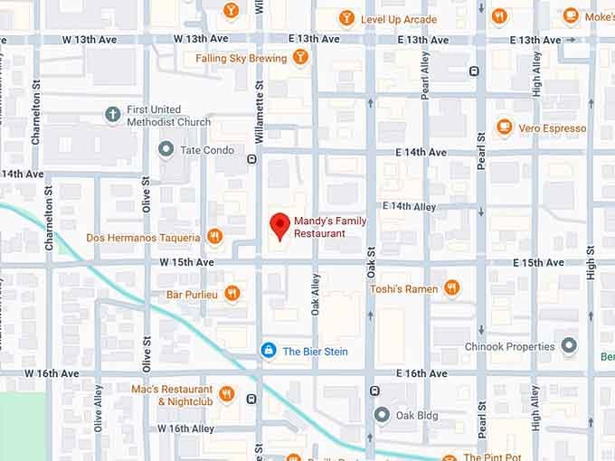 16. mandy's family restaurant map