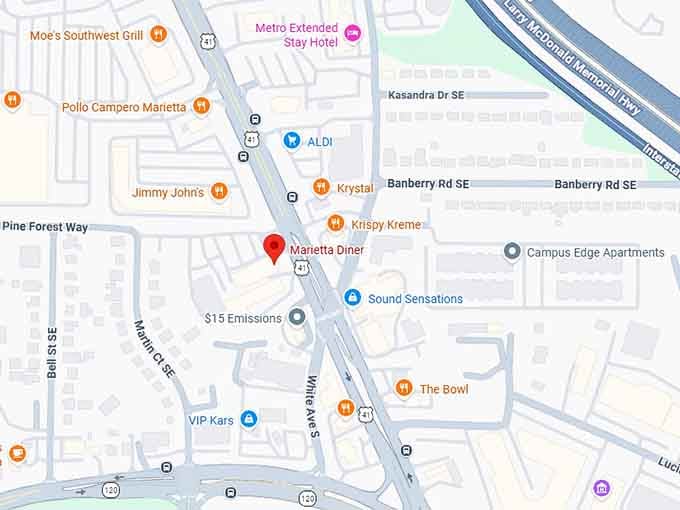 16. marietta diner map