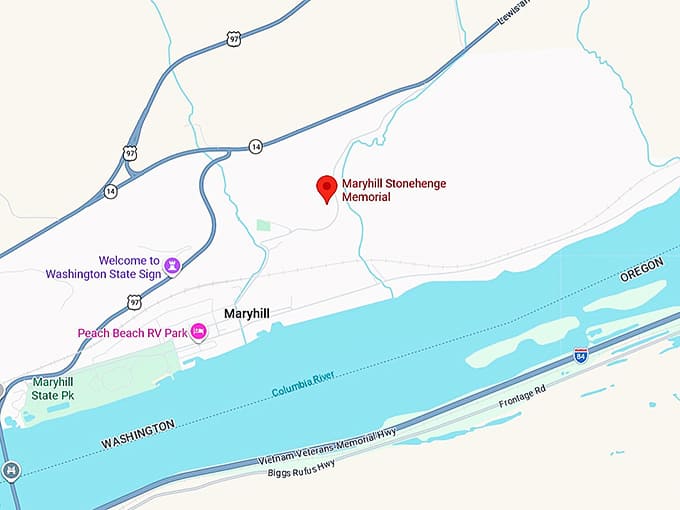 16. maryhill stonehenge memorial map
