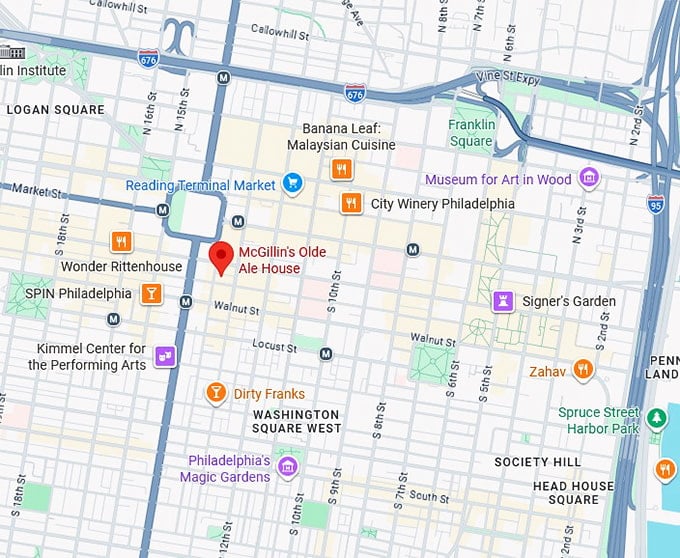 16. mcgillin’s olde ale house map