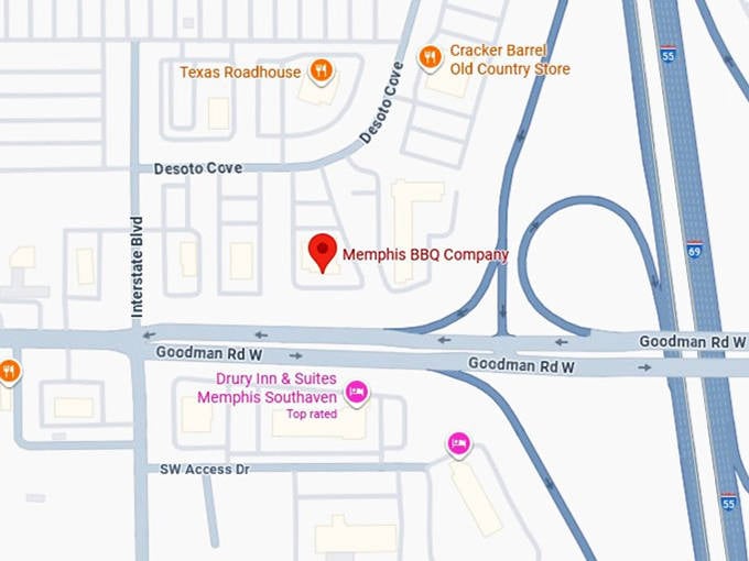 16. memphis bbq company map