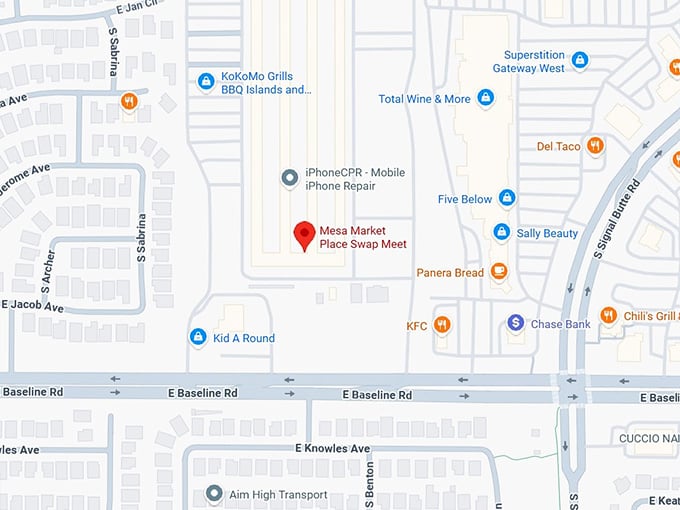 16. mesa market place swap meet map