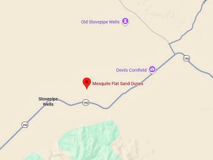 16. mesquite flat sand dunes map