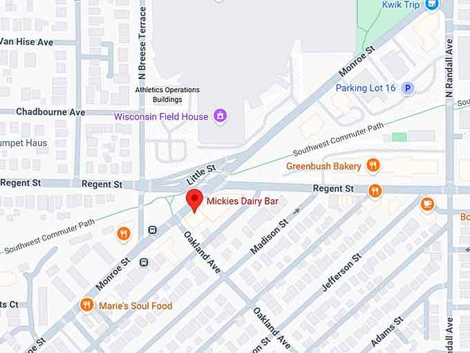 16. mickies dairy bar map