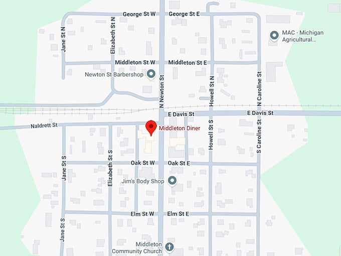 middleton diner map