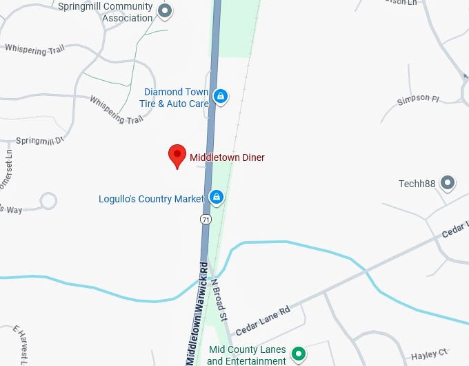 16. middletown diner map