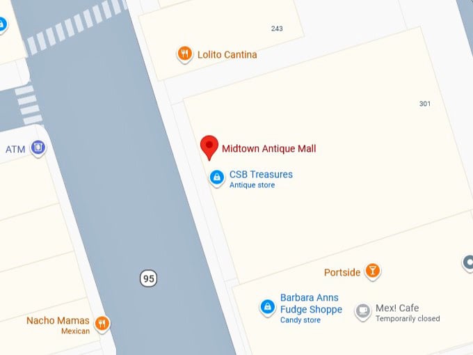 16. midtown antique mall map