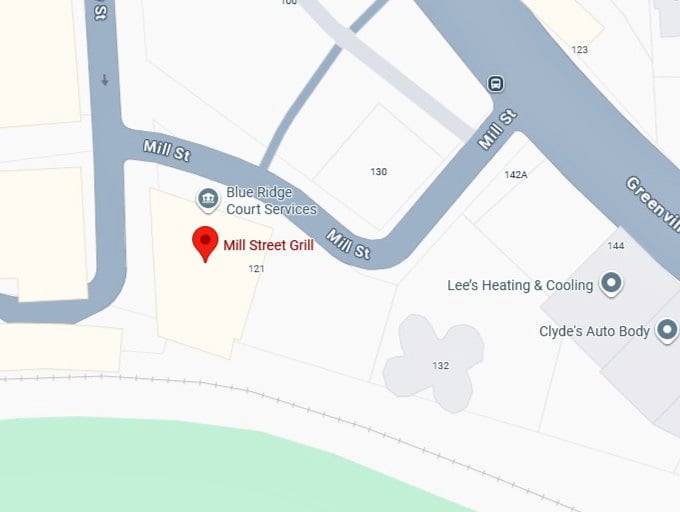 16. mill street grill's map