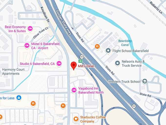 16. milt's diner map