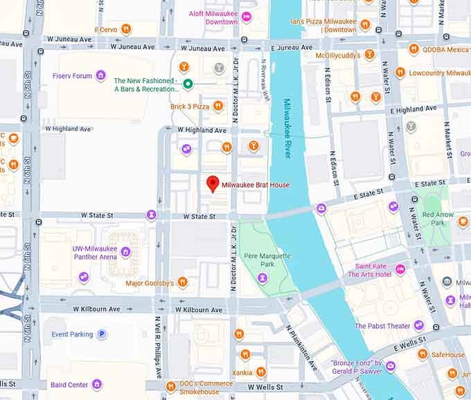 16. milwaukee brat house map