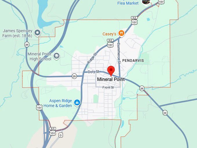 16. mineral point map