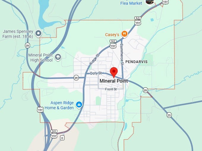 16. mineral point map