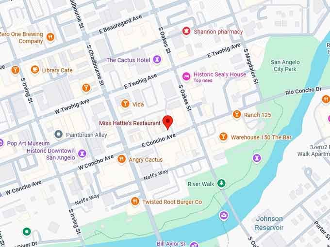 16. miss hattie's restaurant map