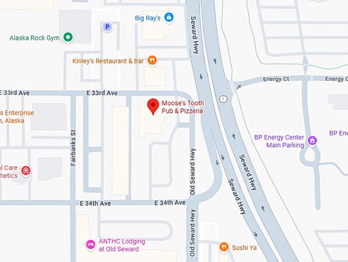 moose's tooth pub & pizzeria map