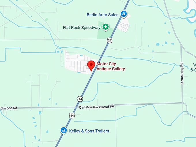 16. motor city antique gallery map