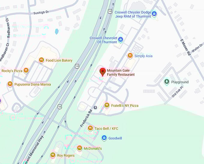 16. mountain gate family restaurant map
