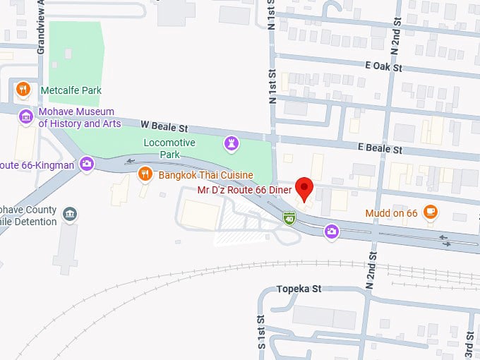 16. mr d'z route 66 diner map