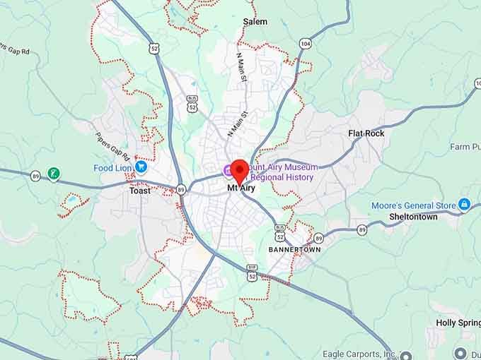 16. mt airy, nc map