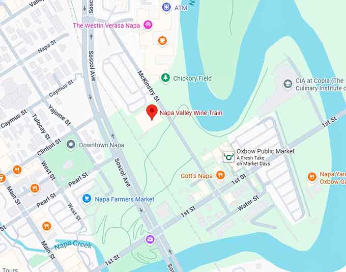 16. napa valley wine train map