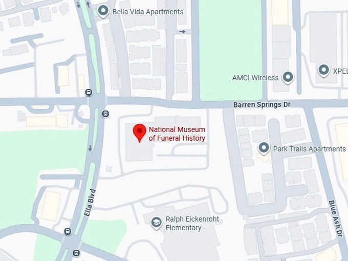 16. national museum of funeral history map