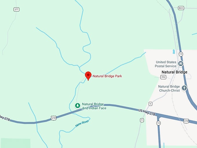 16. natural bridge park map
