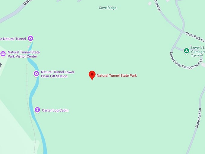 16. natural tunnel state park map