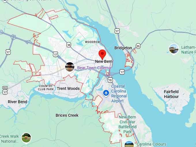 16. new bern nc map