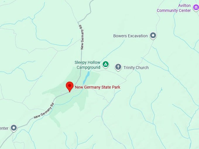 16. new germany state park map