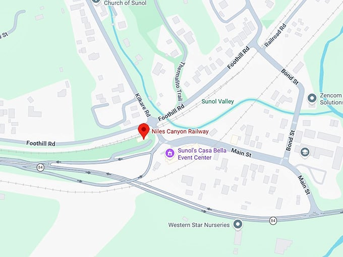 16. niles canyon railway map