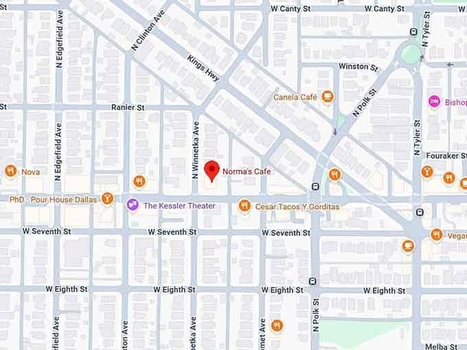 16. norma's cafe map