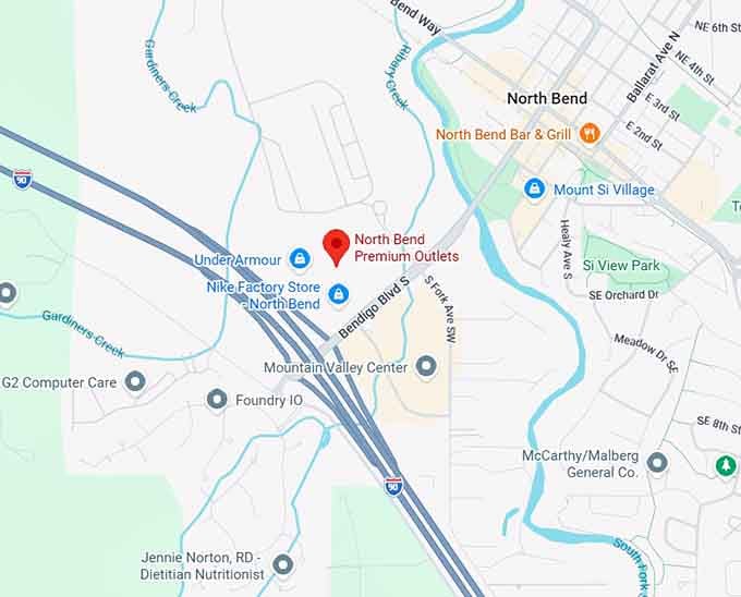 16. north bend premium outlets map