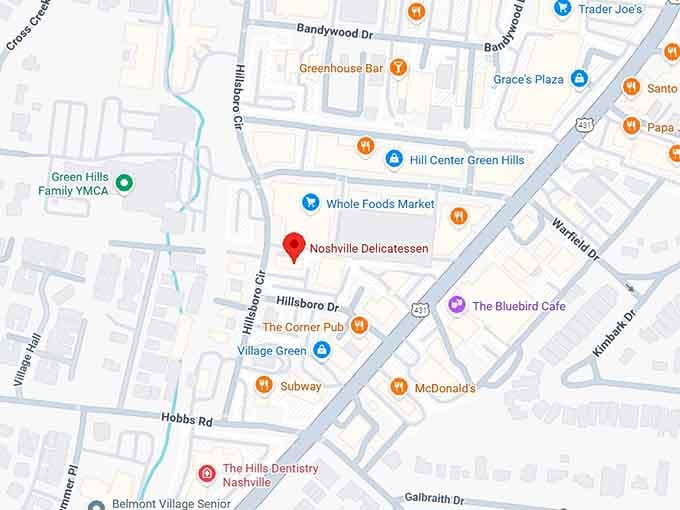 16. noshville delicatessen map