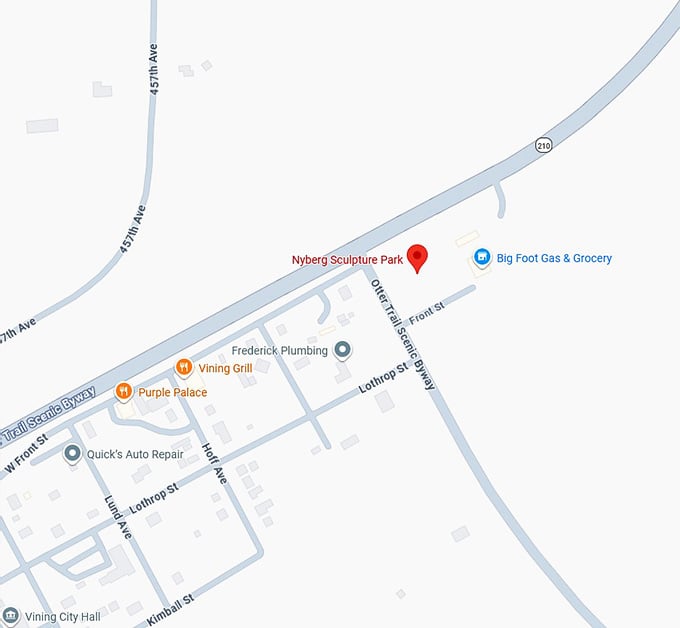 16. nyberg sculpture park map