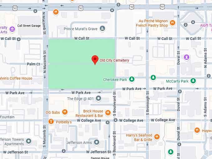 16. old city cemetery map
