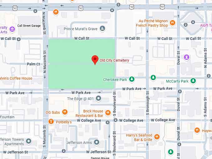 16. old city cemetery map
