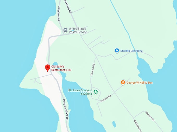 16. old salty's restaurant map