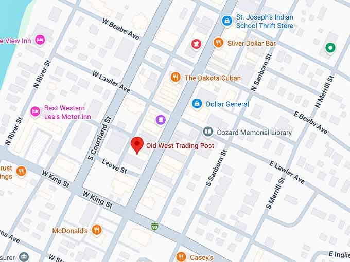 old west trading post map