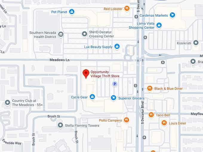 opportunity village thrift store map