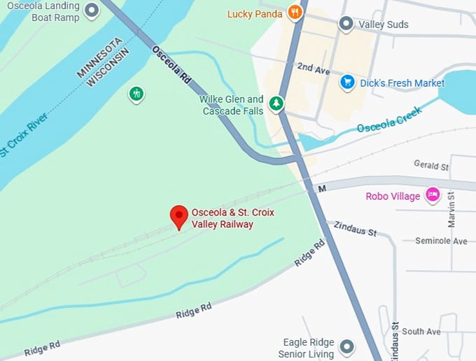 16. osceola & st. croix valley railway map