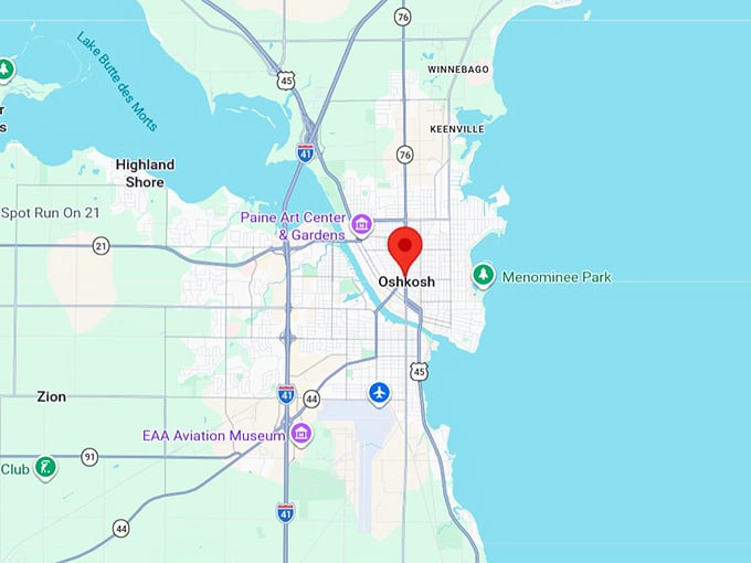 16. oshkosh wi map