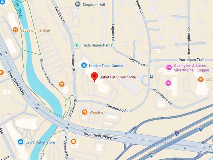 16. outlets at silverthorne map
