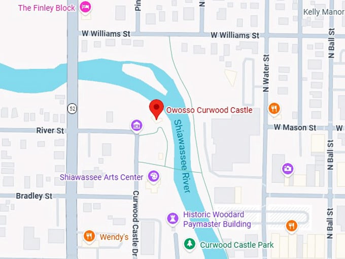 16. owosso curwood castle map