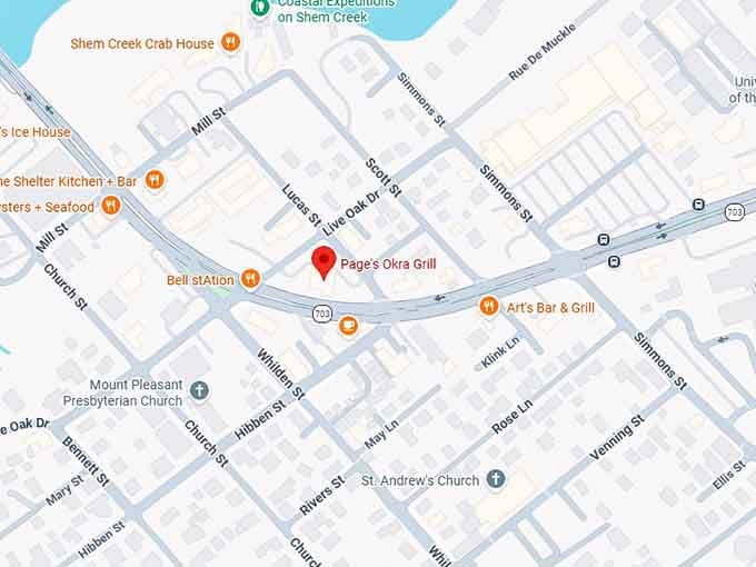 page&rsquo;s okra grill map