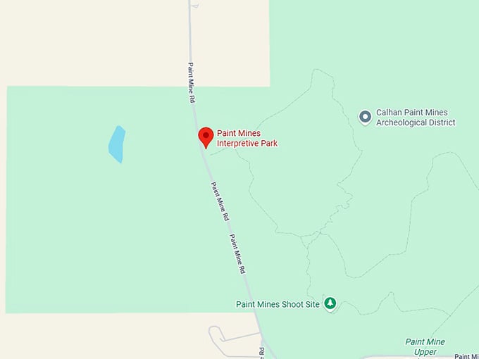 16. paint mines interpretive park map