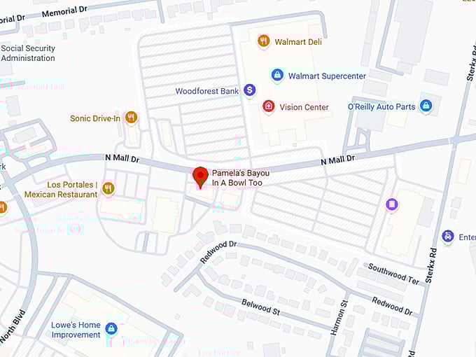 16. pamela's bayou in a bowl too map