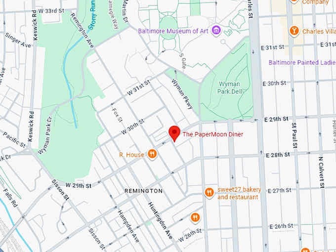 16. papermoon diner map