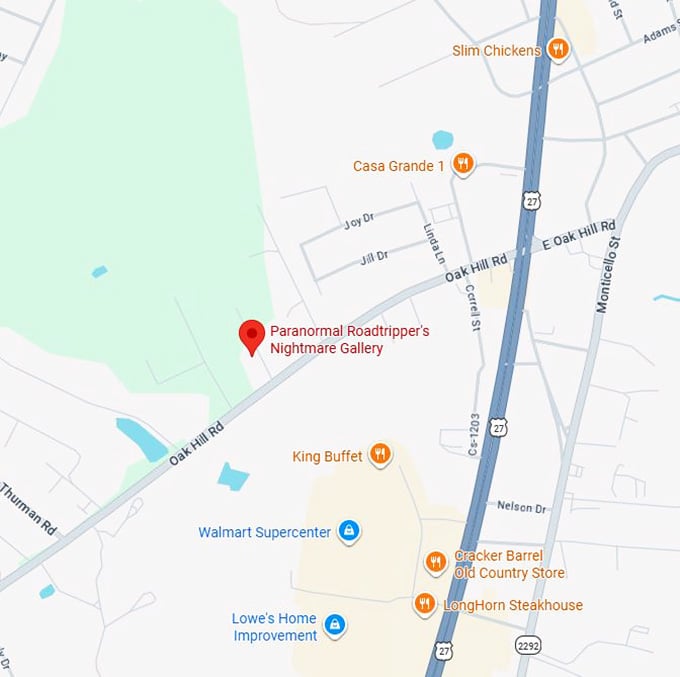 16. paranormal roadtripper's nightmare gallery map