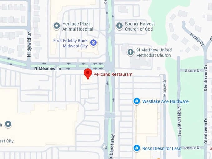 16. pelican's restaurant map