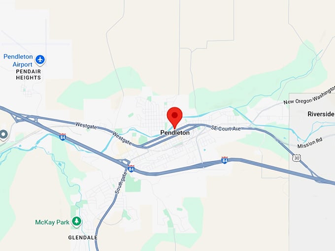 16. pendleton or map