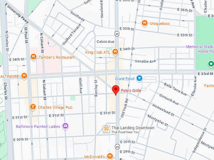 16. pete’s grille map